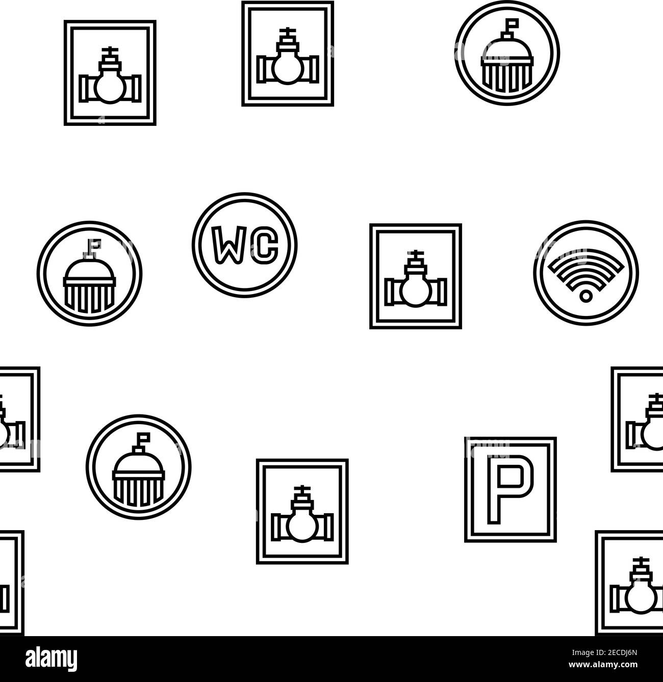 Public Service Signs Vector Seamless Pattern Stock Vector Image & Art ...