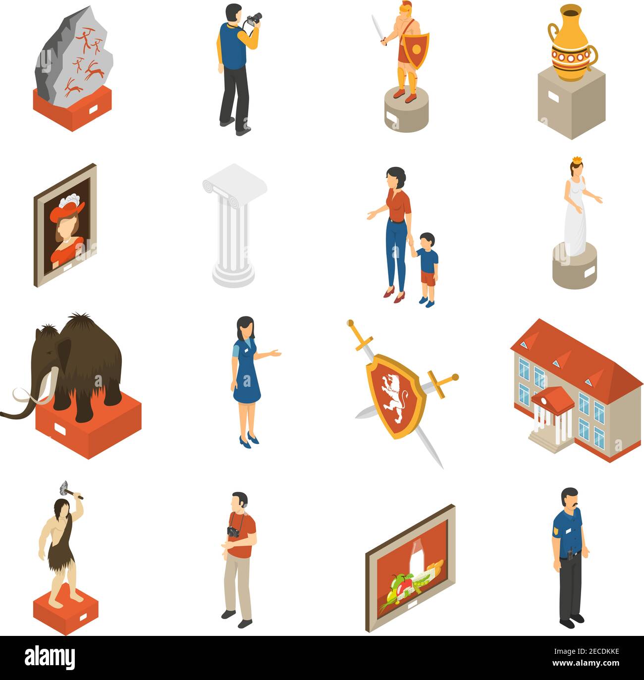 Historical museum building ancient exhibits paintings and visitors ...