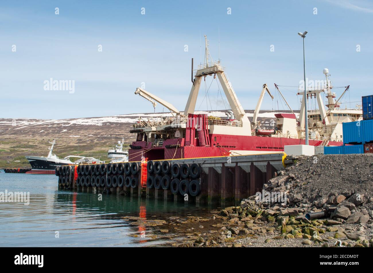 Fishing Ships in Akureyri harbor in Iceland Stock Photo - Alamy