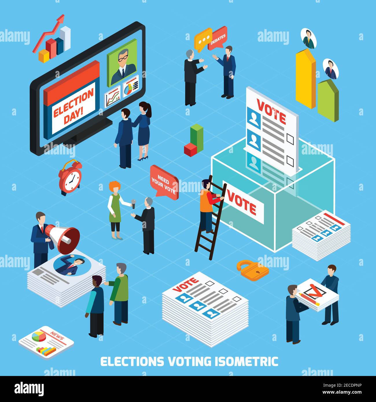Election results tv Stock Vector Images - Alamy