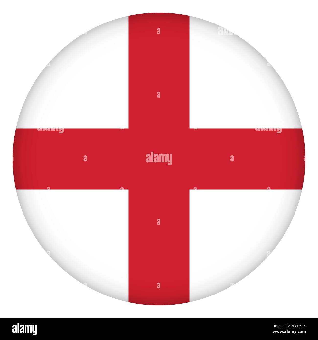 Glass light ball with flag of England. Round sphere, template icon ...