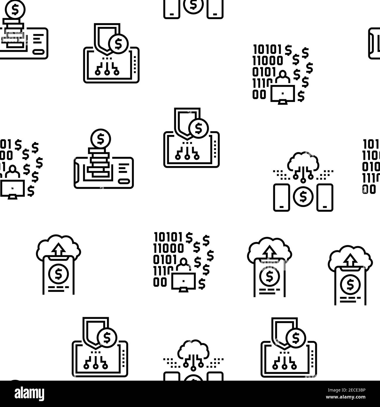 Online Banking Finance Vector Seamless Pattern Stock Vector Image & Art ...