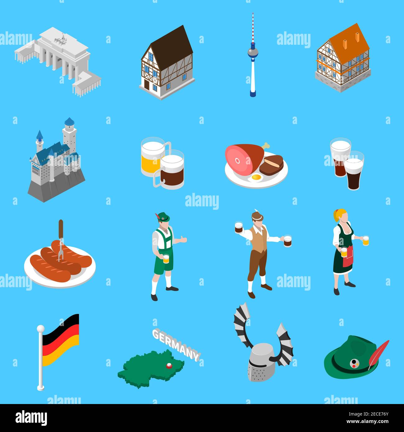 German culture traditions and national cuisine dishes for travelers ...