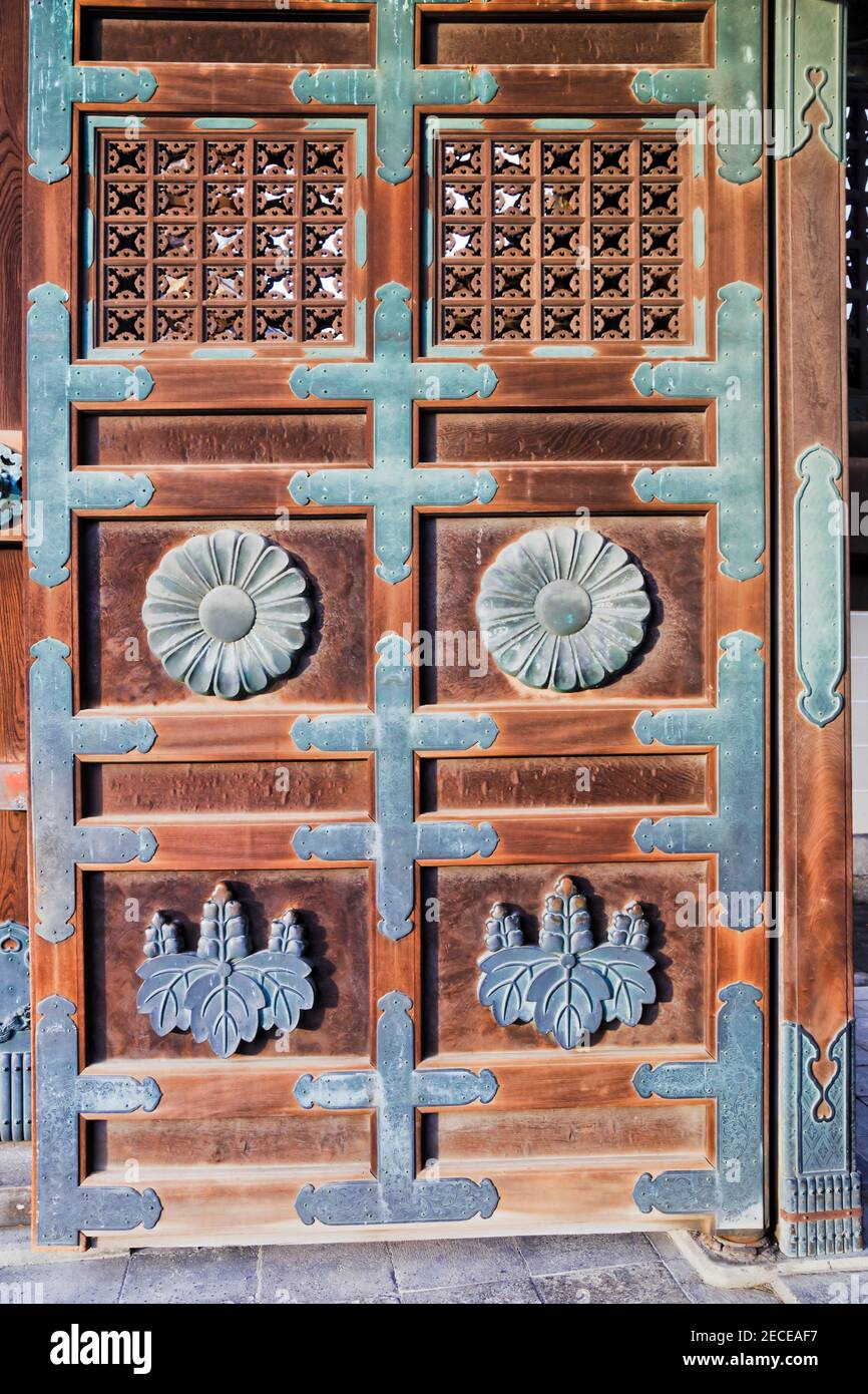 HIstoric ancient and heritage door at the entrance to traditional ...