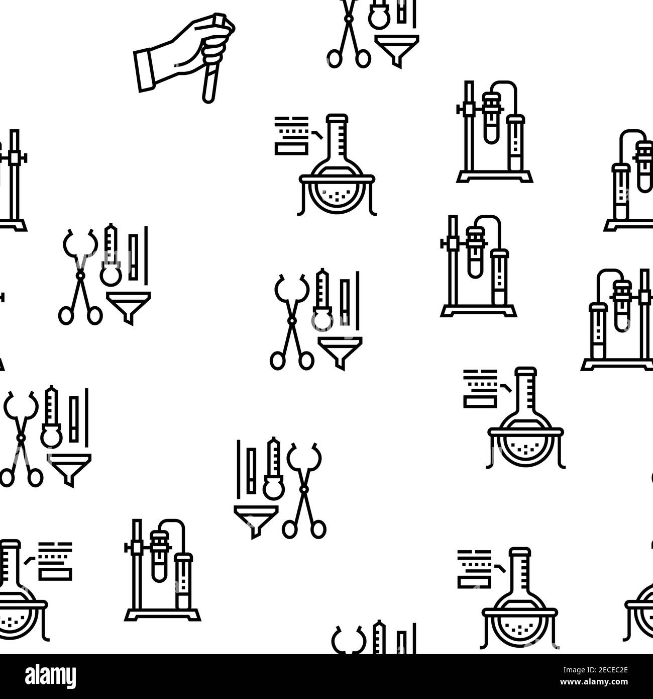 Chemistry Laboratory Vector Seamless Pattern Stock Vector Image & Art ...