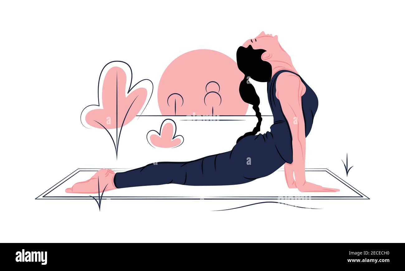 Vector yoga in shadow of sharp lines style Stock Vector Image & Art - Alamy