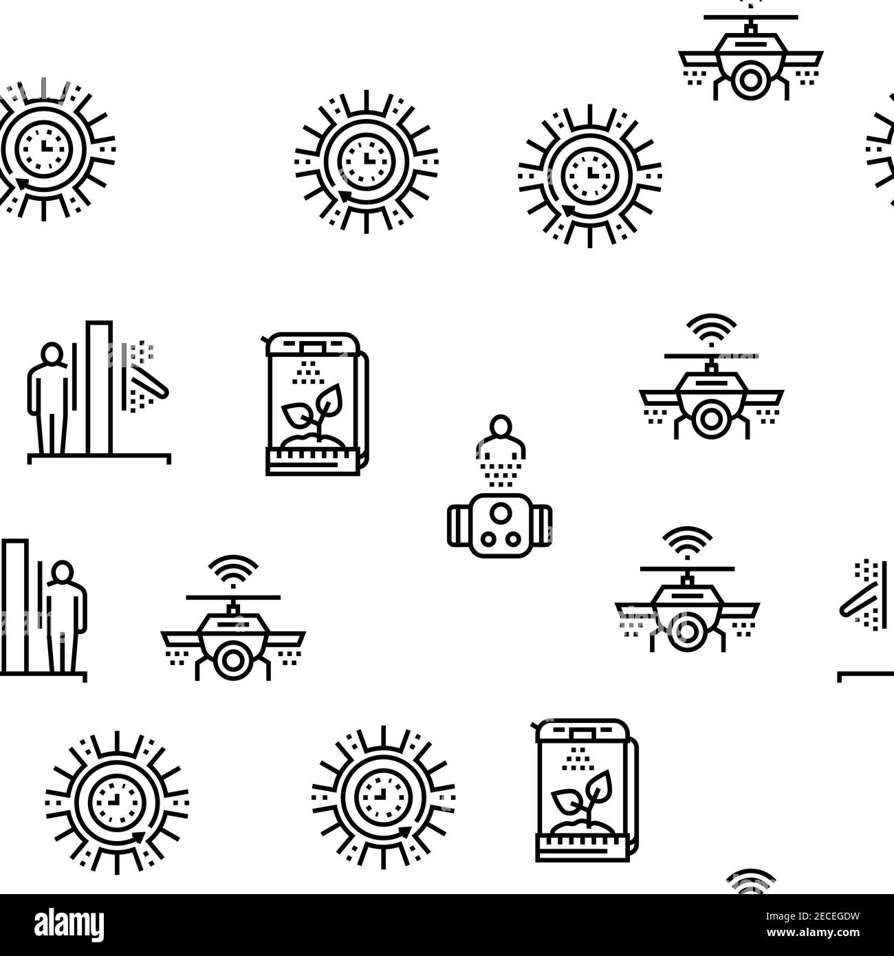 Future Life Devices Vector Seamless Pattern Stock Vector Image & Art ...