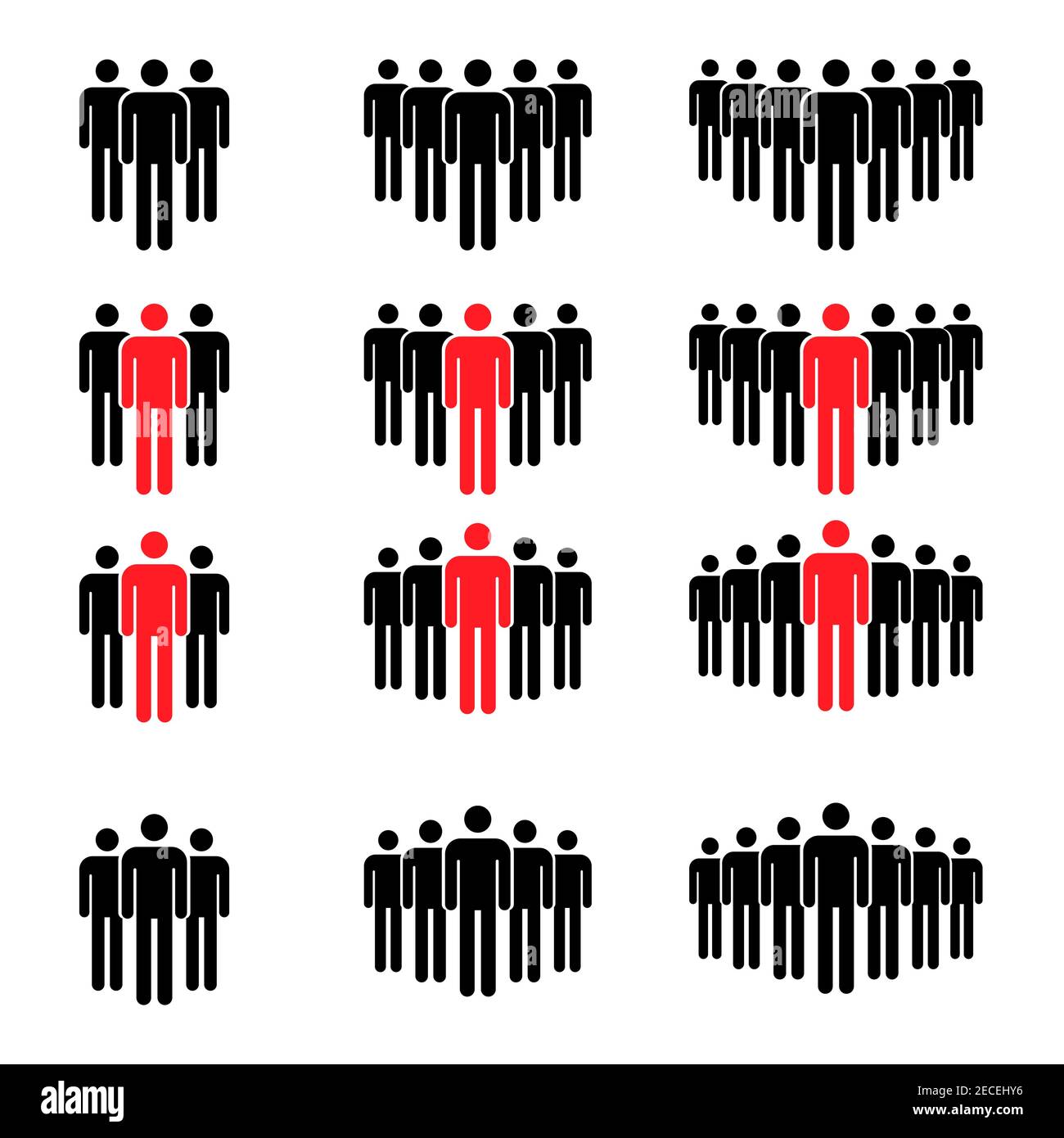 Grouping people collection flat icon isolated on white background ...