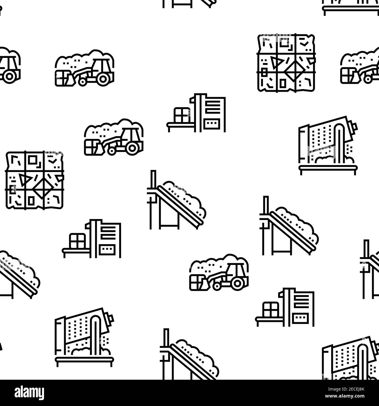 Factory Garbage Waste Vector Seamless Pattern Stock Vector Image & Art ...