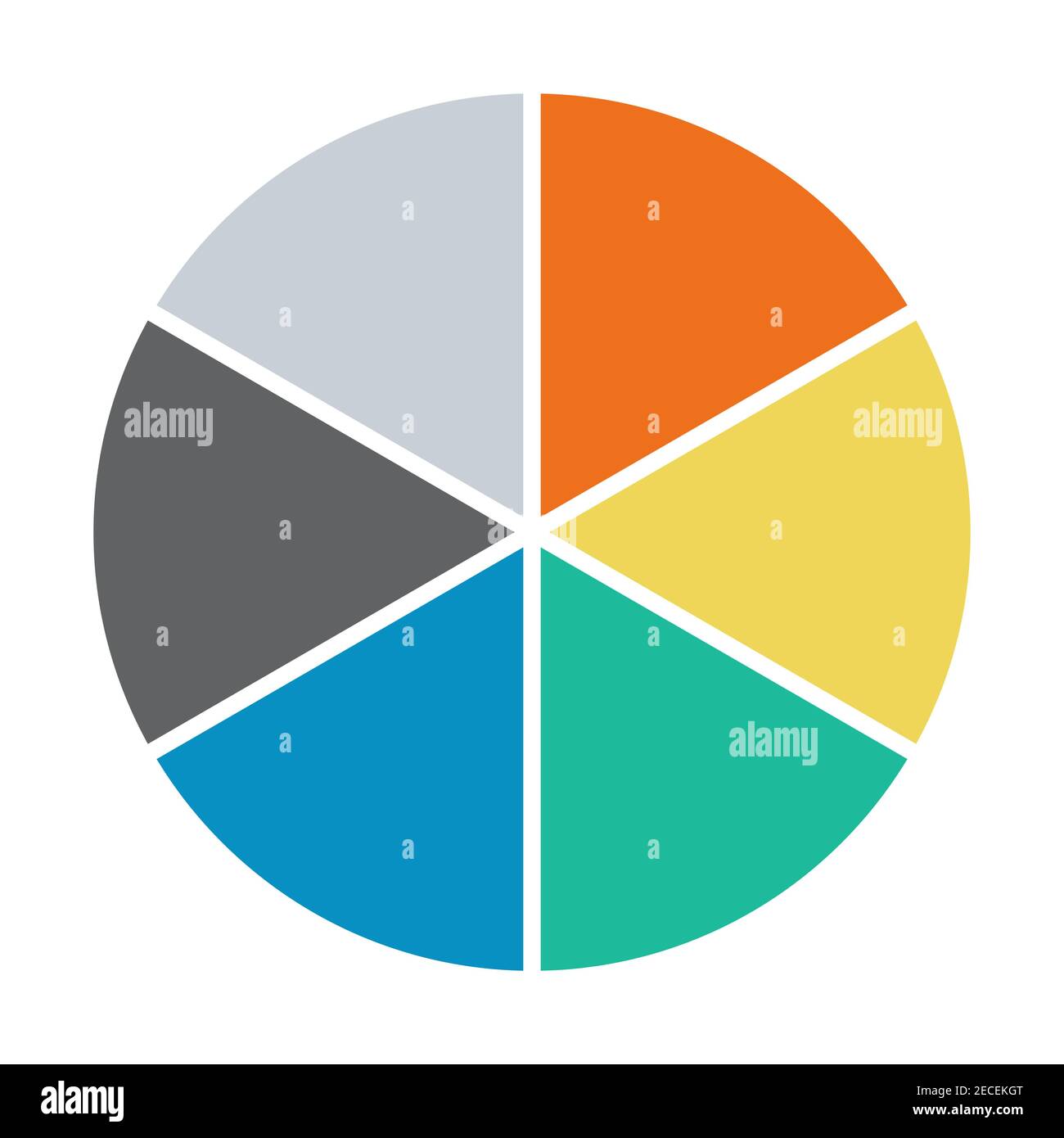 Infographic pie chart. Cycle presentation diagram 6 section. Vector ...