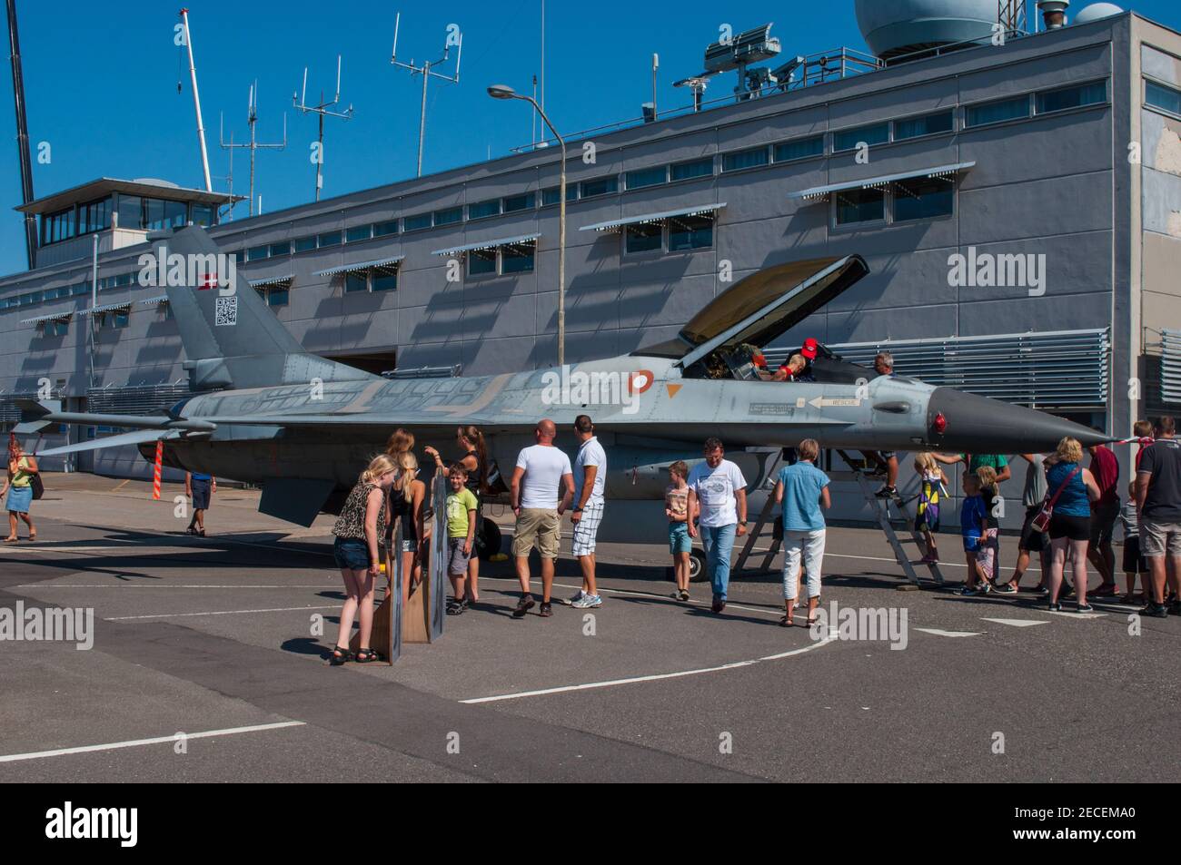 Korsor Denmark - August 22. 2015: Royal Danish Air Force F16 fighter ...