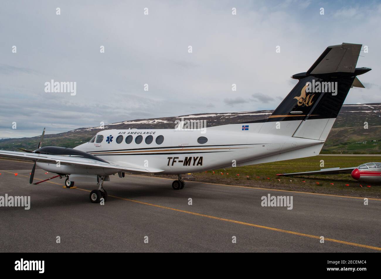 Akureyri Iceland - June 20. 2015: Beechcraft Kingair 200 air ambulance ...
