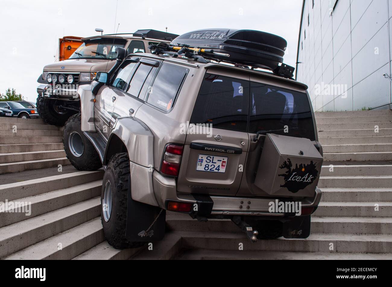 Akureyri Iceland - June 17. 2015: Icelandic modified Nissan Patrol on ...