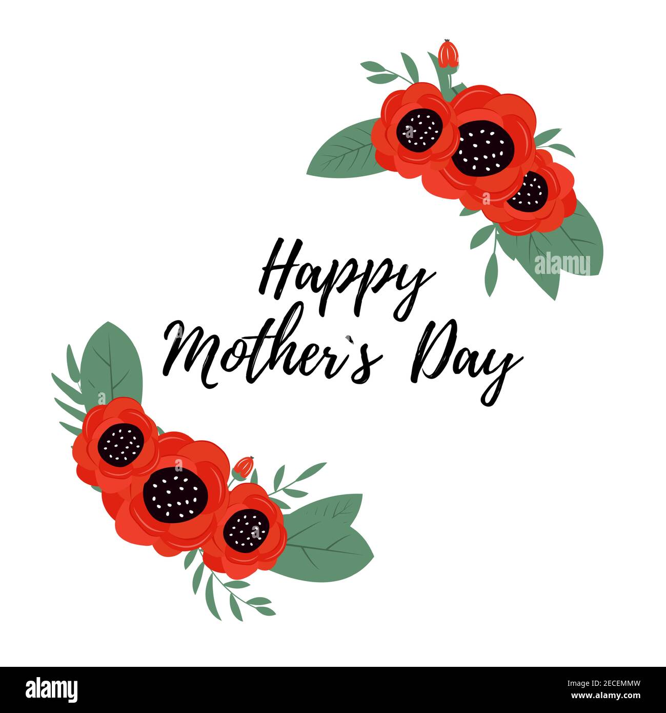 Spring and Summer flowers bright background. Happy Mother's Day poster ...