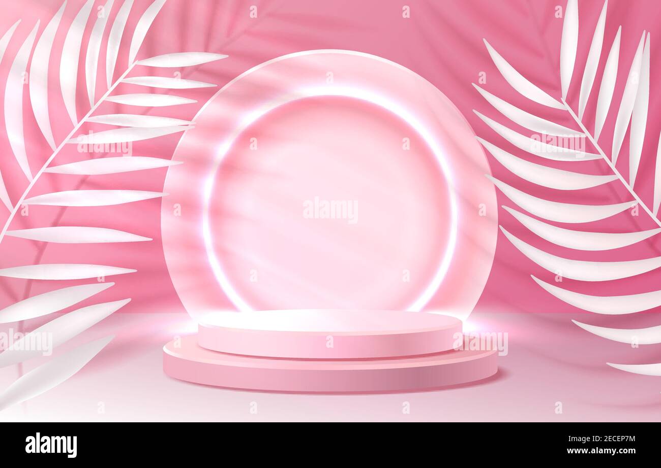 Nature stage podium with lighting, Stage Podium Scene with for Award ...