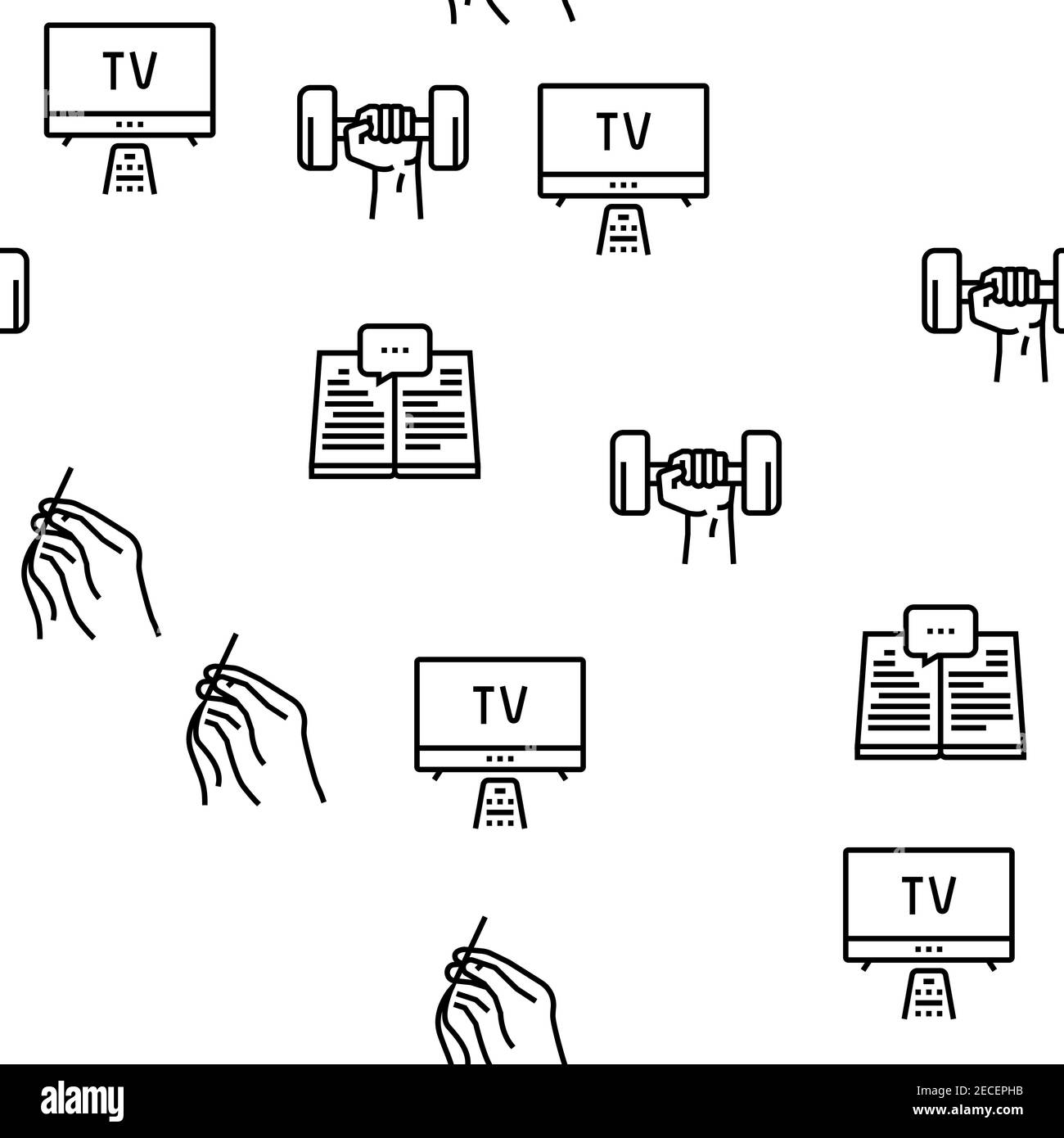 Hobby Leisure Time Vector Seamless Pattern Stock Vector Image & Art - Alamy