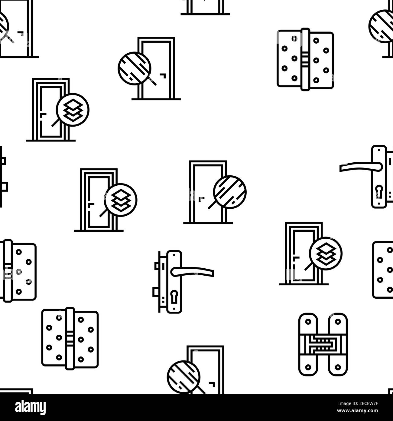 Interior Doors Types Vector Seamless Pattern Stock Vector Image & Art ...