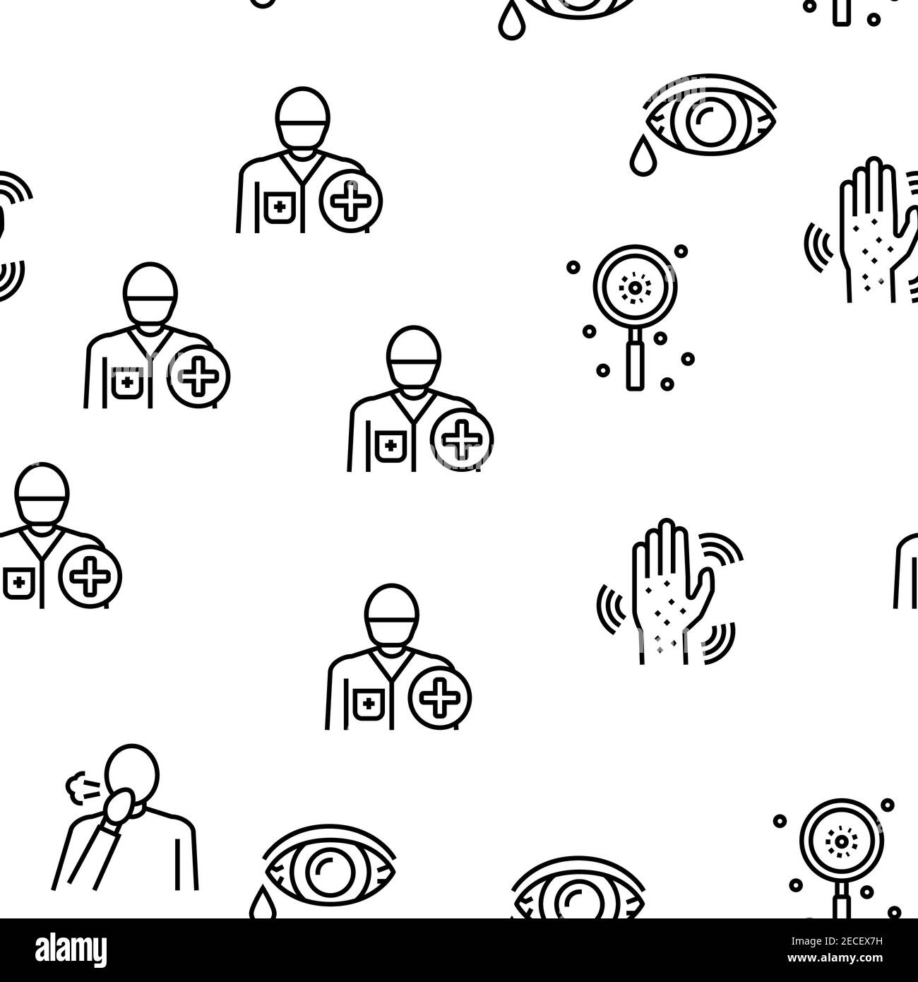 Chicken Pox Disease Vector Seamless Pattern Stock Vector Image & Art ...