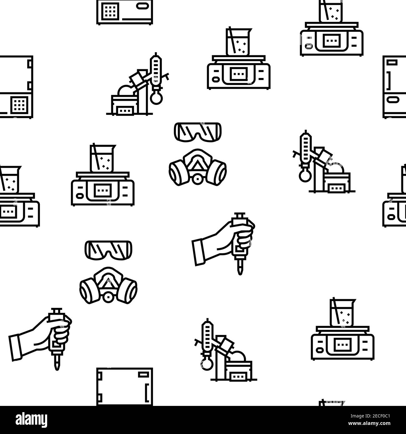 Chemistry Laboratory Vector Seamless Pattern Stock Vector Image & Art ...