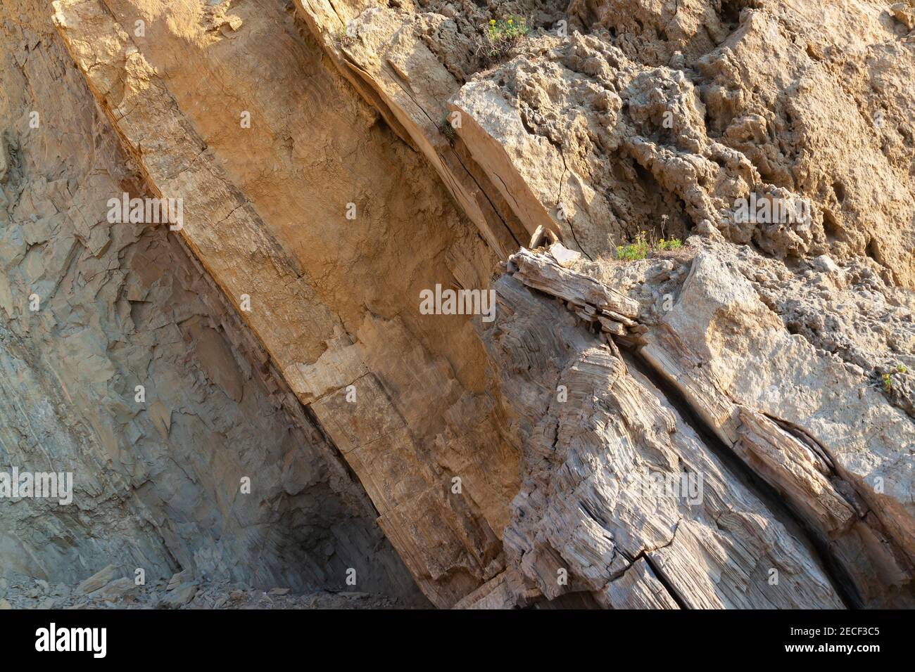 Rock structures with signs of destruction Stock Photo - Alamy