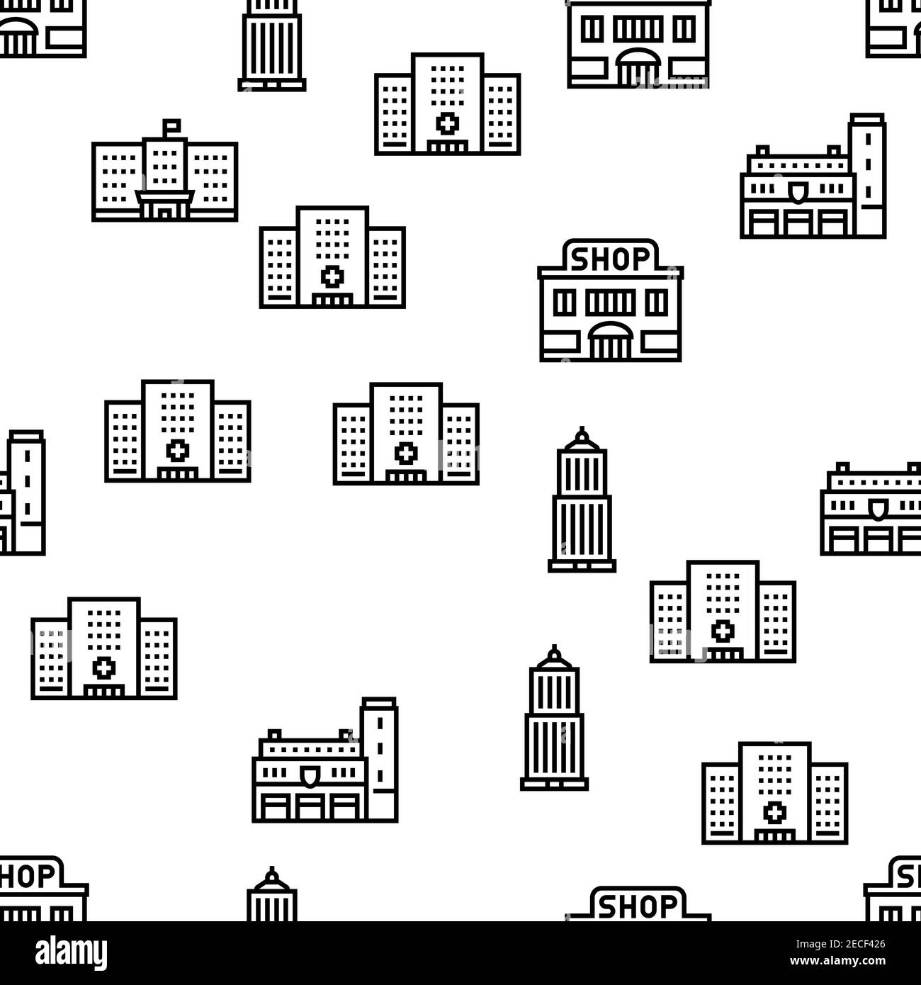Building Architecture Vector Seamless Pattern Stock Vector Image & Art ...