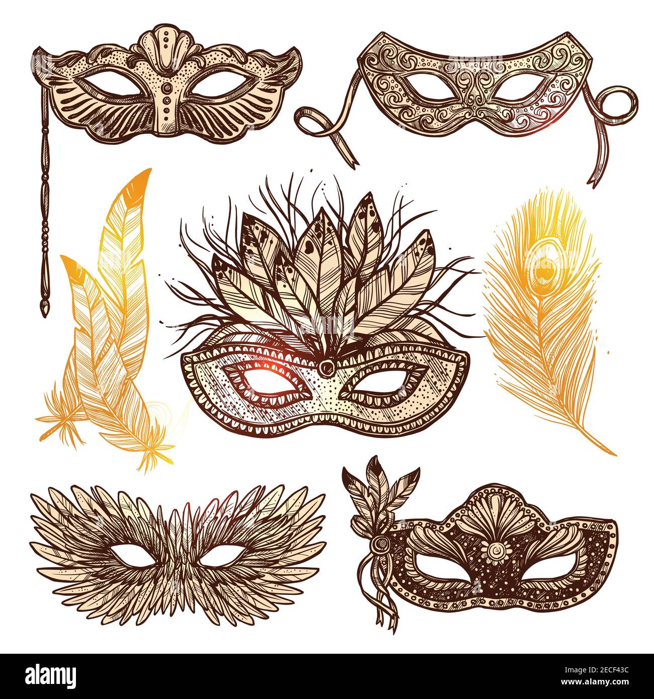 Masquerade Masks Sketches