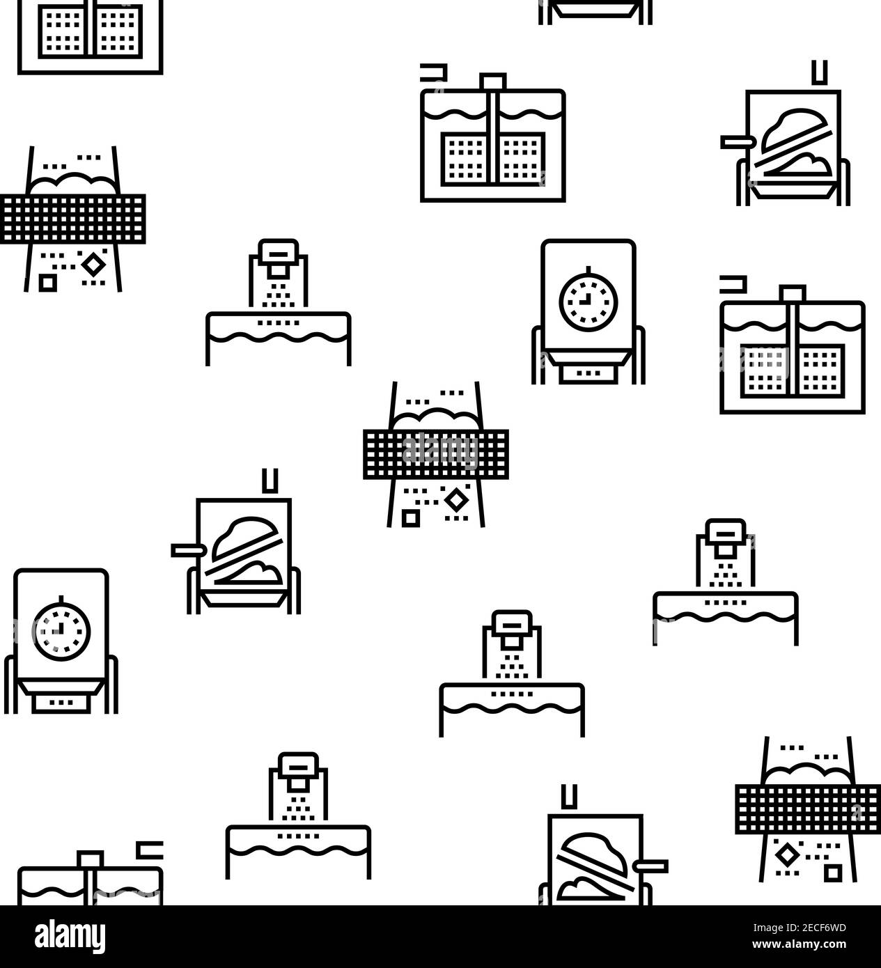 Paper Production Plant Vector Seamless Pattern Stock Vector Image & Art ...