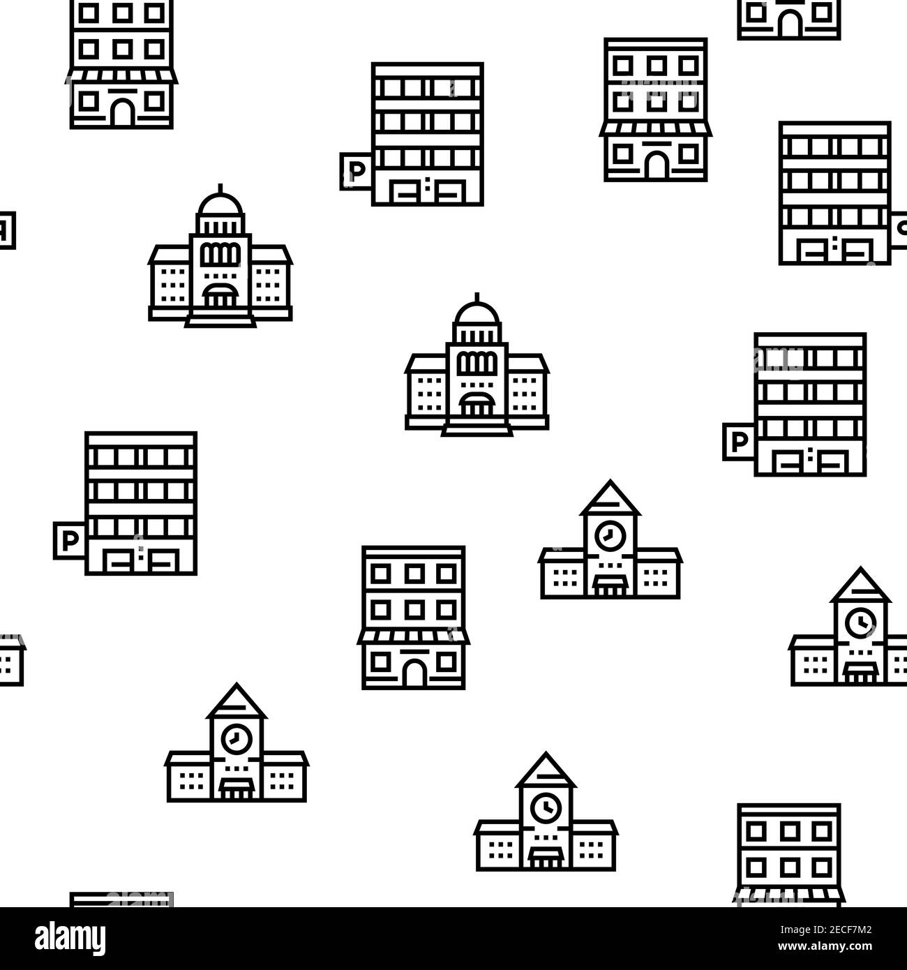 Building Architecture Vector Seamless Pattern Stock Vector Image & Art ...