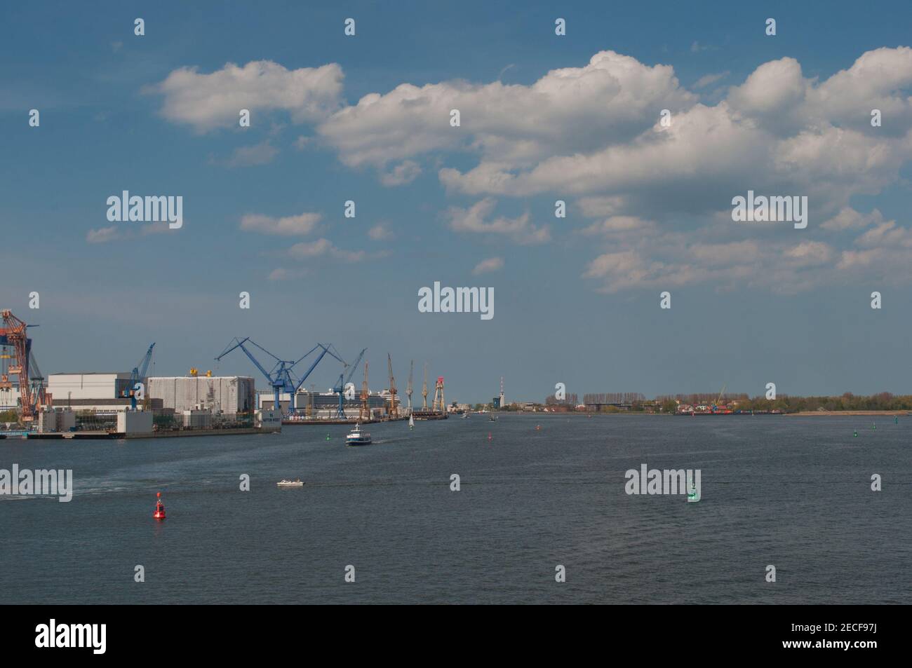 Rostock harbor in Germany Stock Photo - Alamy