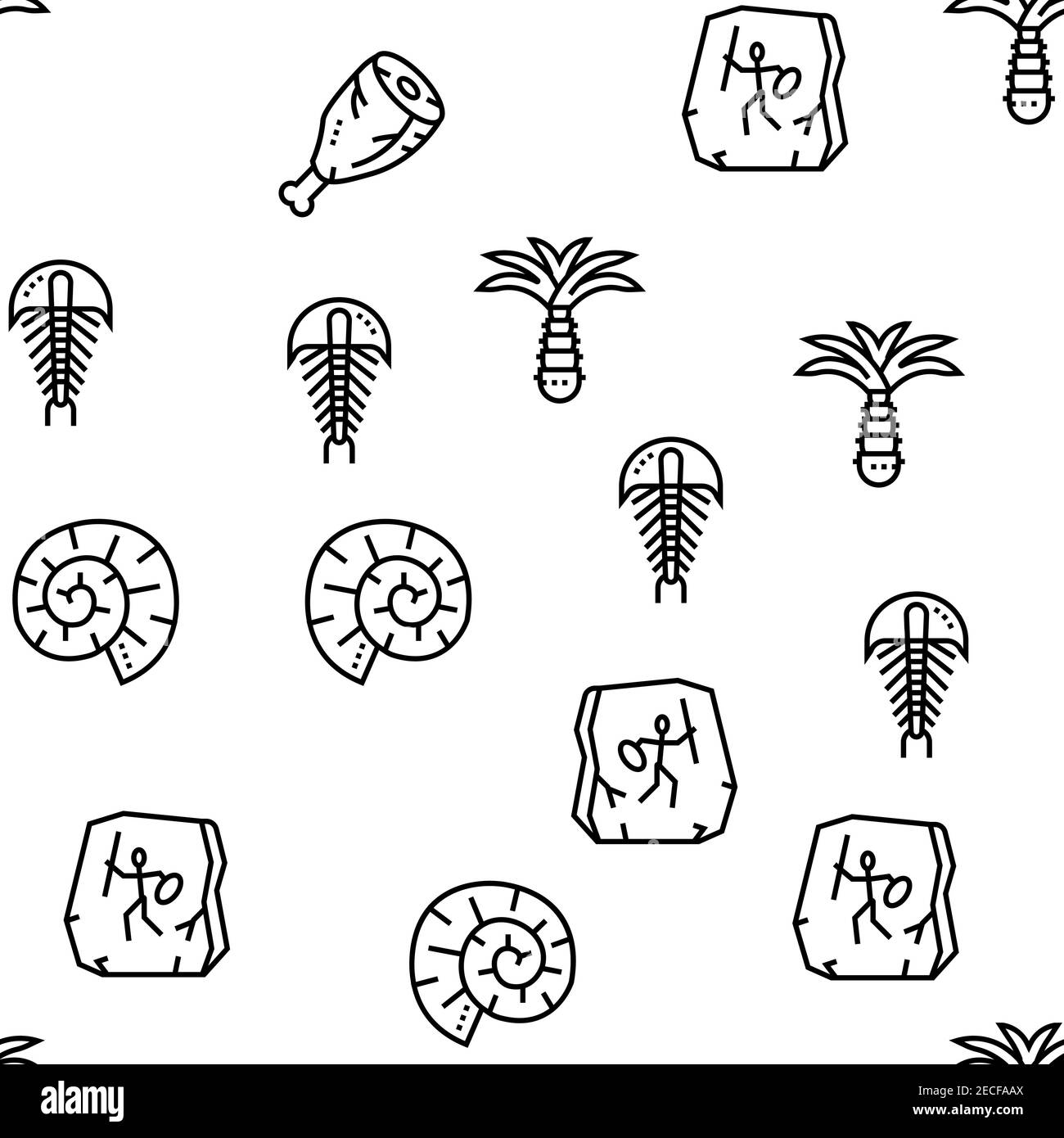 Prehistoric Period Vector Seamless Pattern Stock Vector Image & Art - Alamy