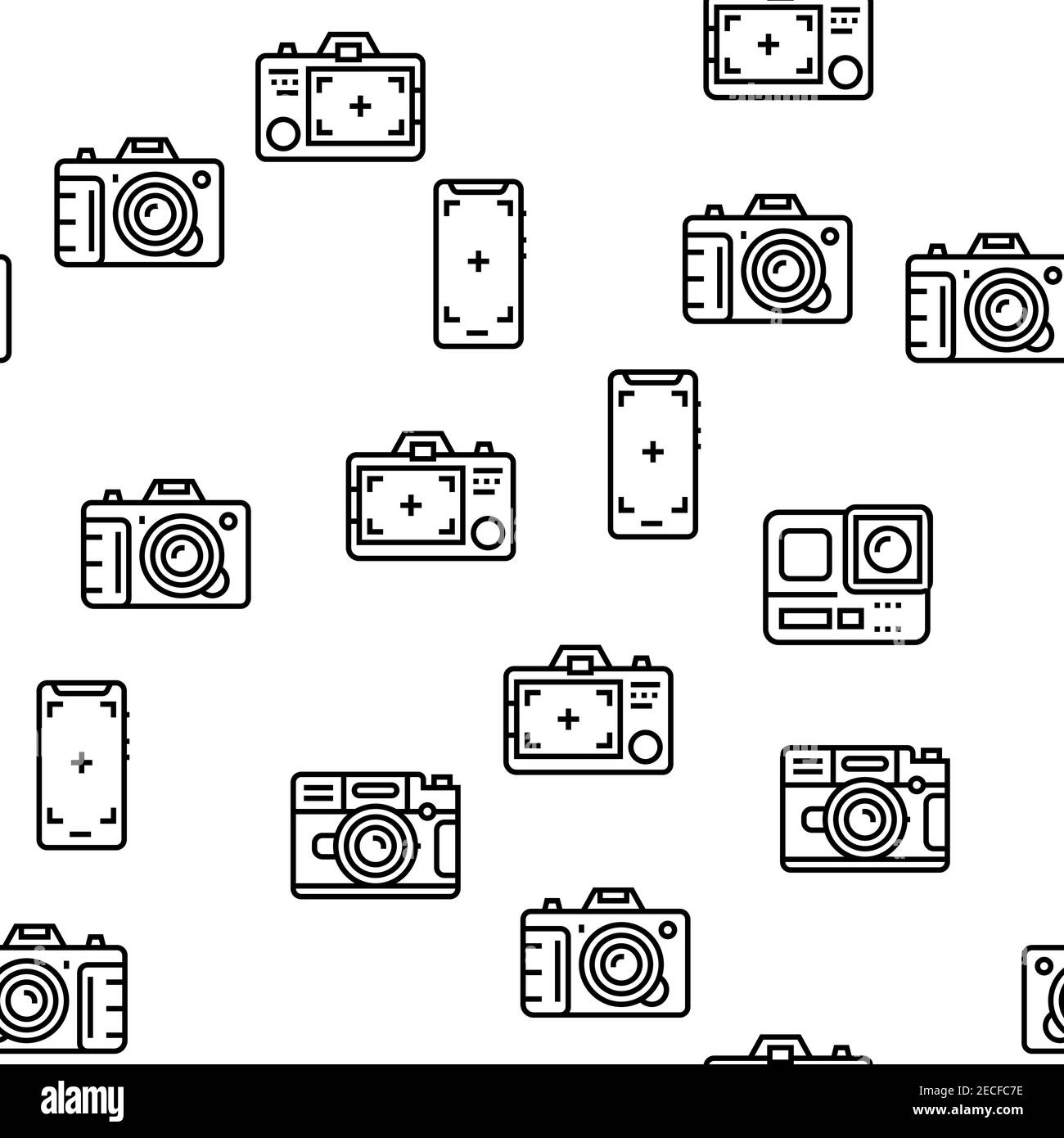Photography Device Vector Seamless Pattern Stock Vector Image & Art - Alamy