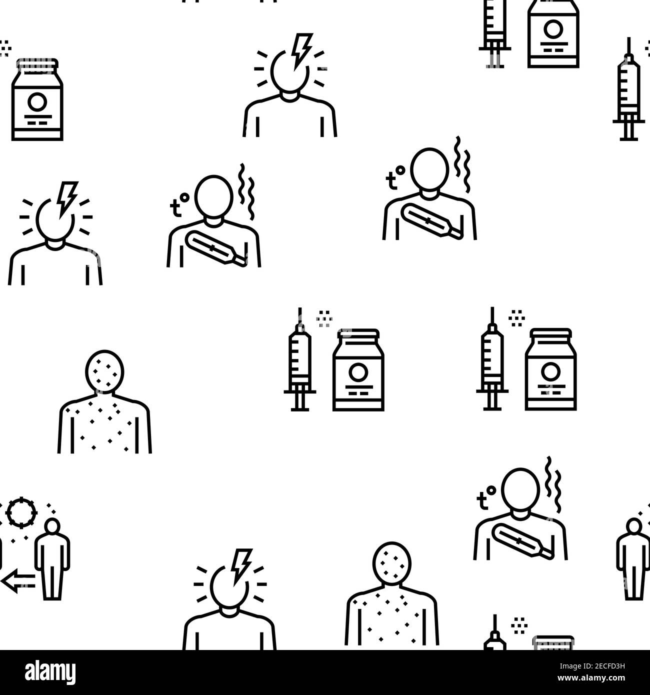 Chicken Pox Disease Vector Seamless Pattern Stock Vector Image & Art ...