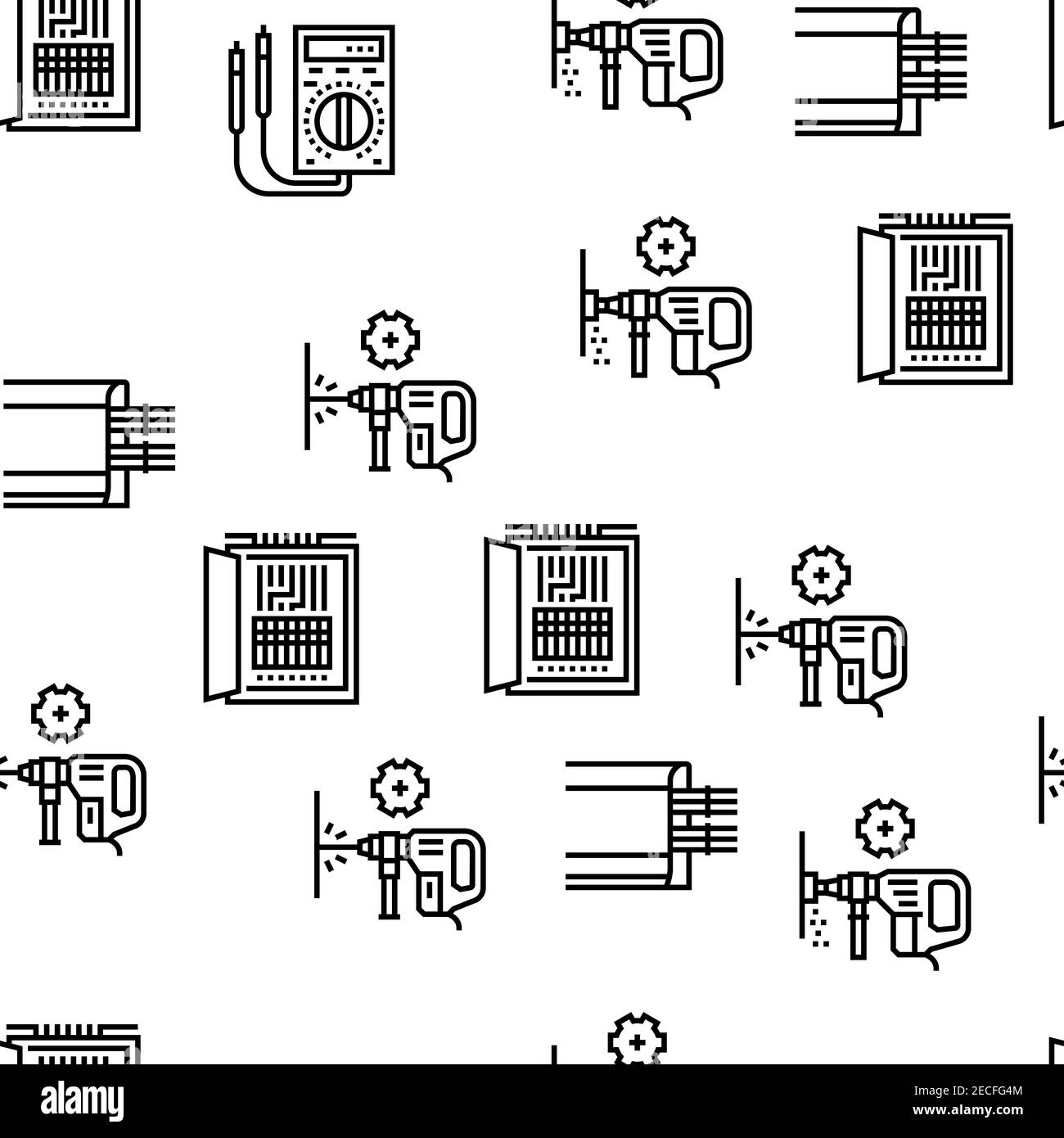 Electrical Installation Tool Icons Set Vector Stock Vector Image & Art ...
