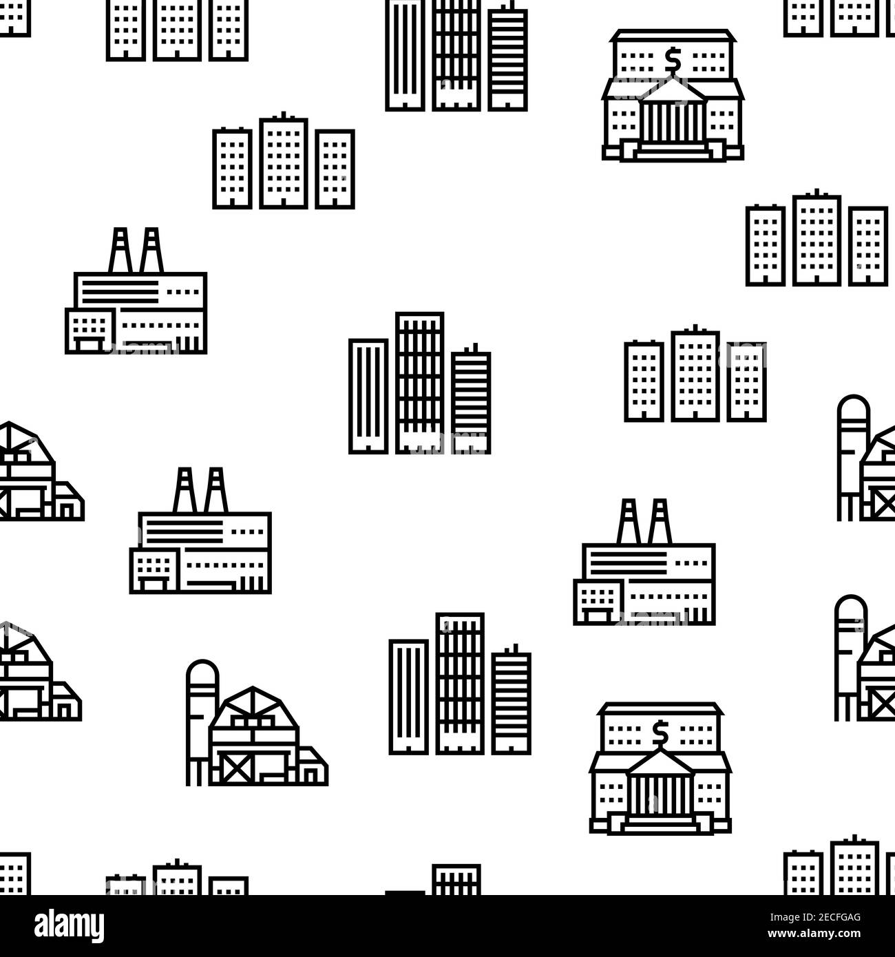 Building Architecture Vector Seamless Pattern Stock Vector Image & Art ...