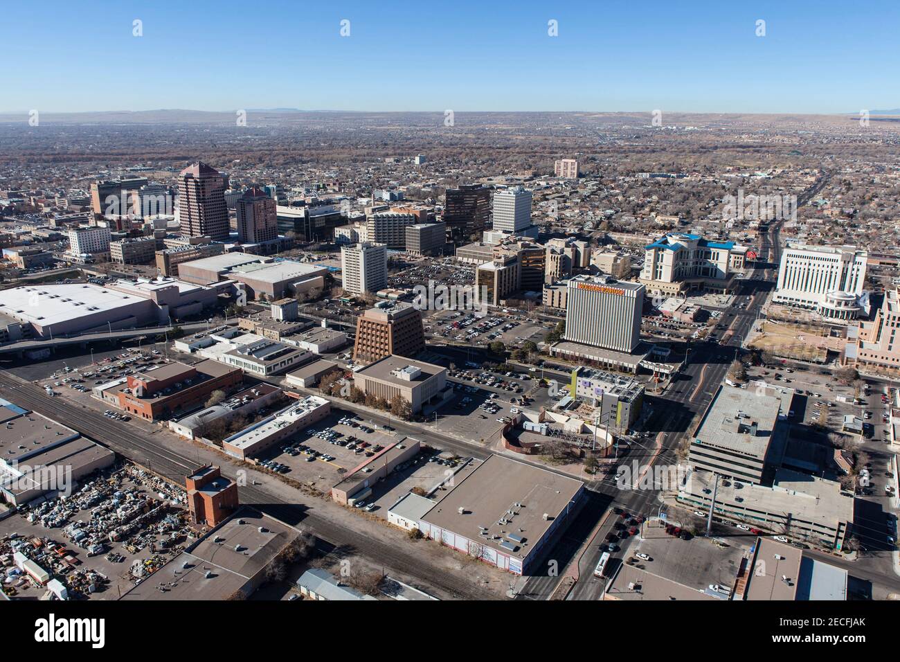 Downtown buildings and roads hi-res stock photography and images - Alamy