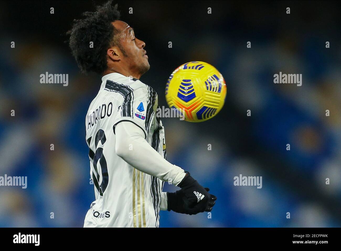Juventus's Colombian striker Juan Cuadrado controls the ball during the ...