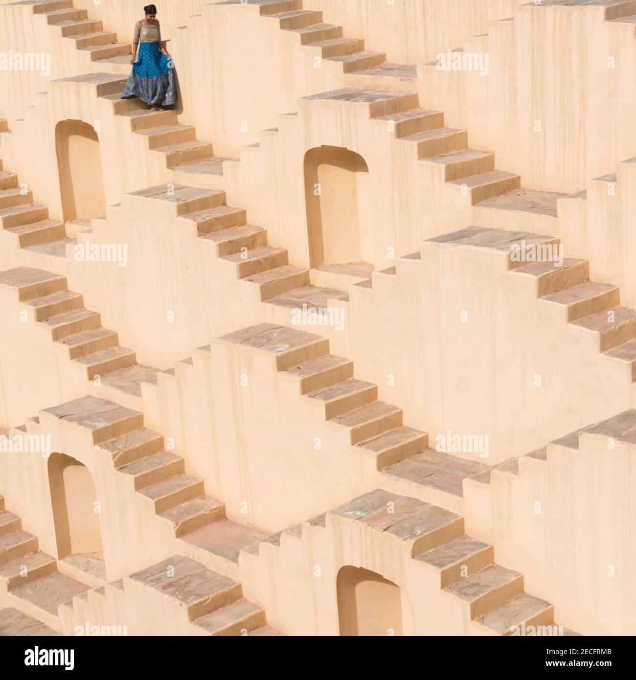 India Jaipur Panna Meena Step well Stock Photo - Alamy