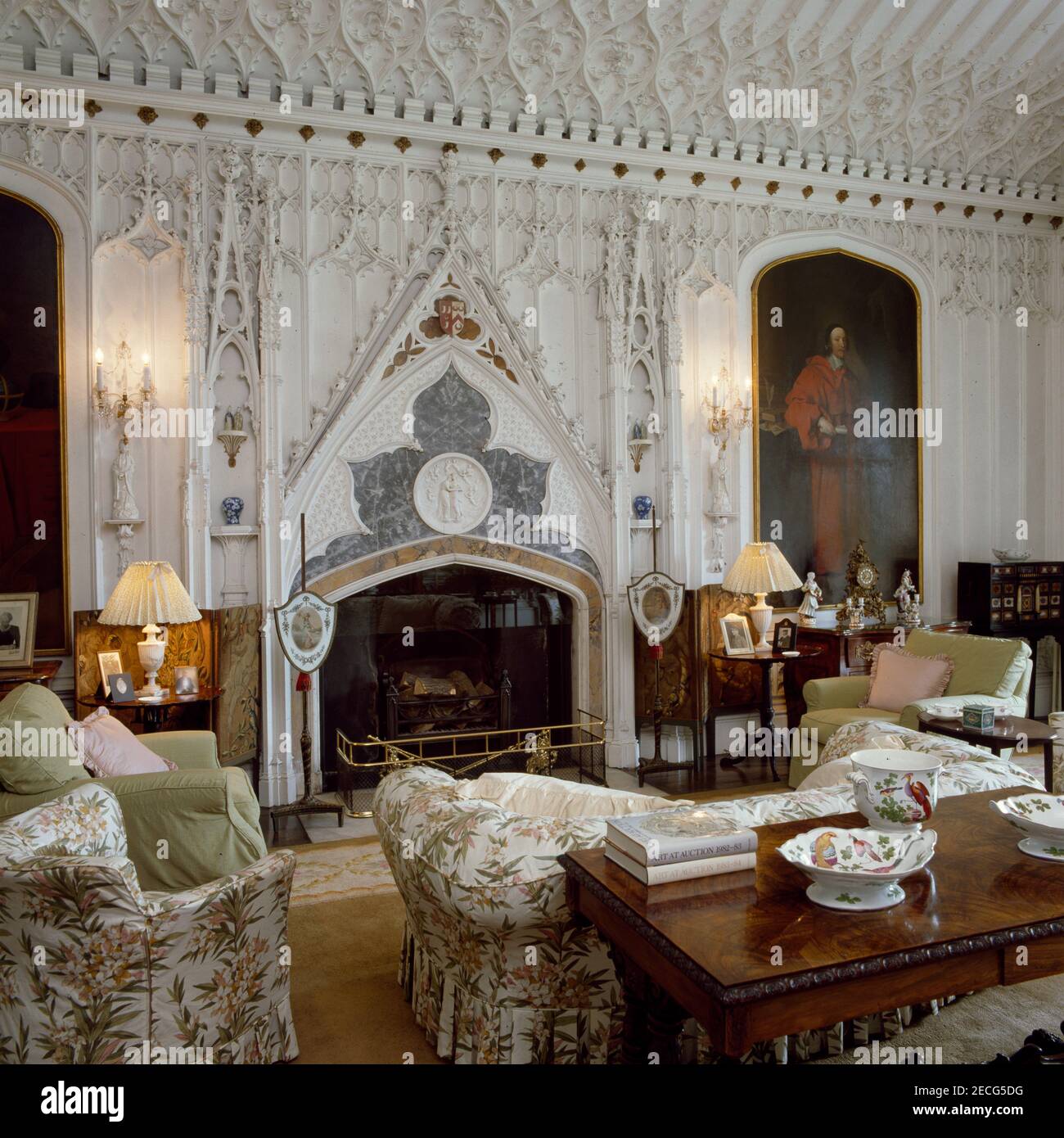 Gothic interior of livingroom Stock Photo - Alamy