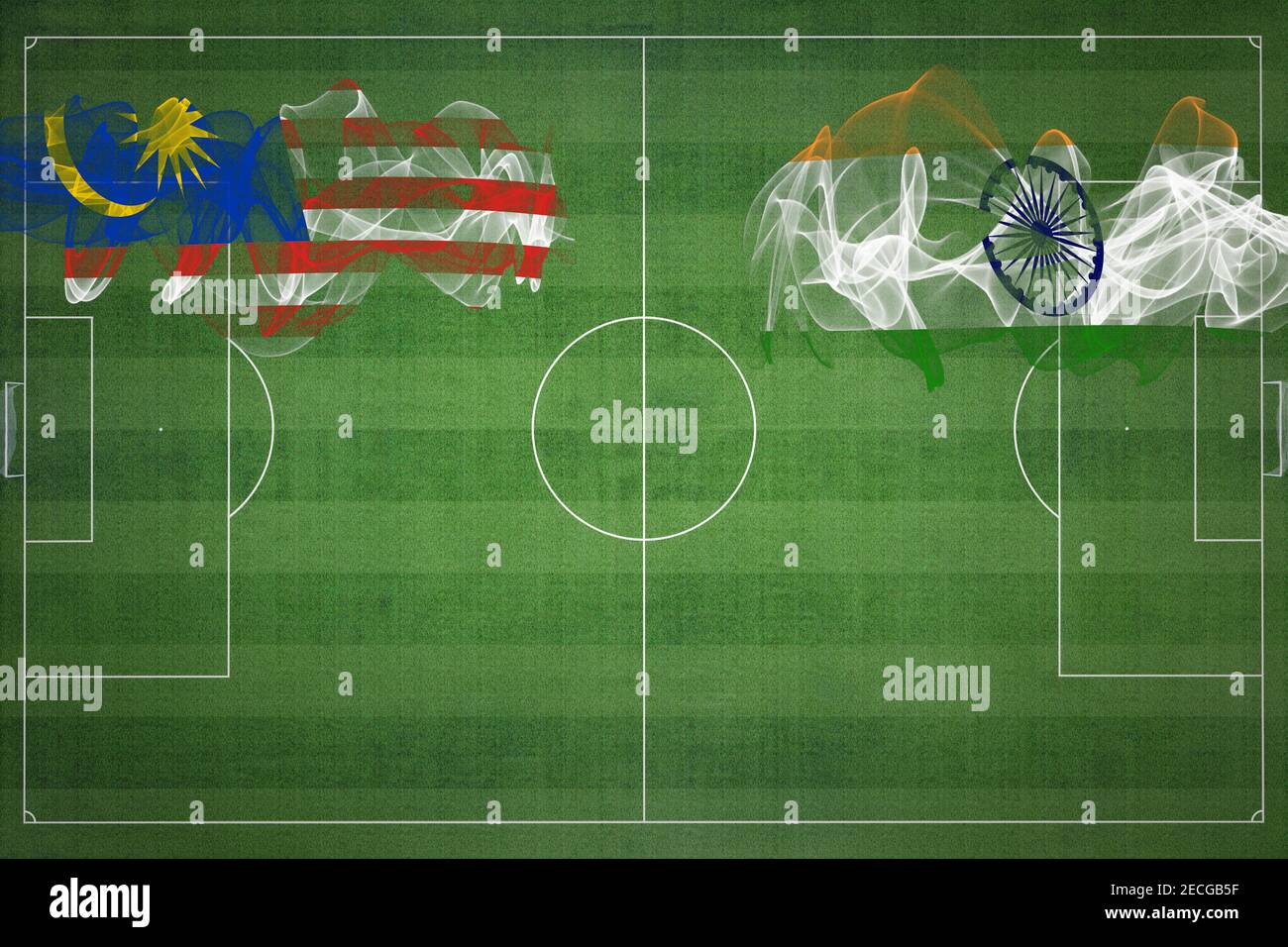 Malaysia vs India Soccer Match, national colors, national flags, soccer ...