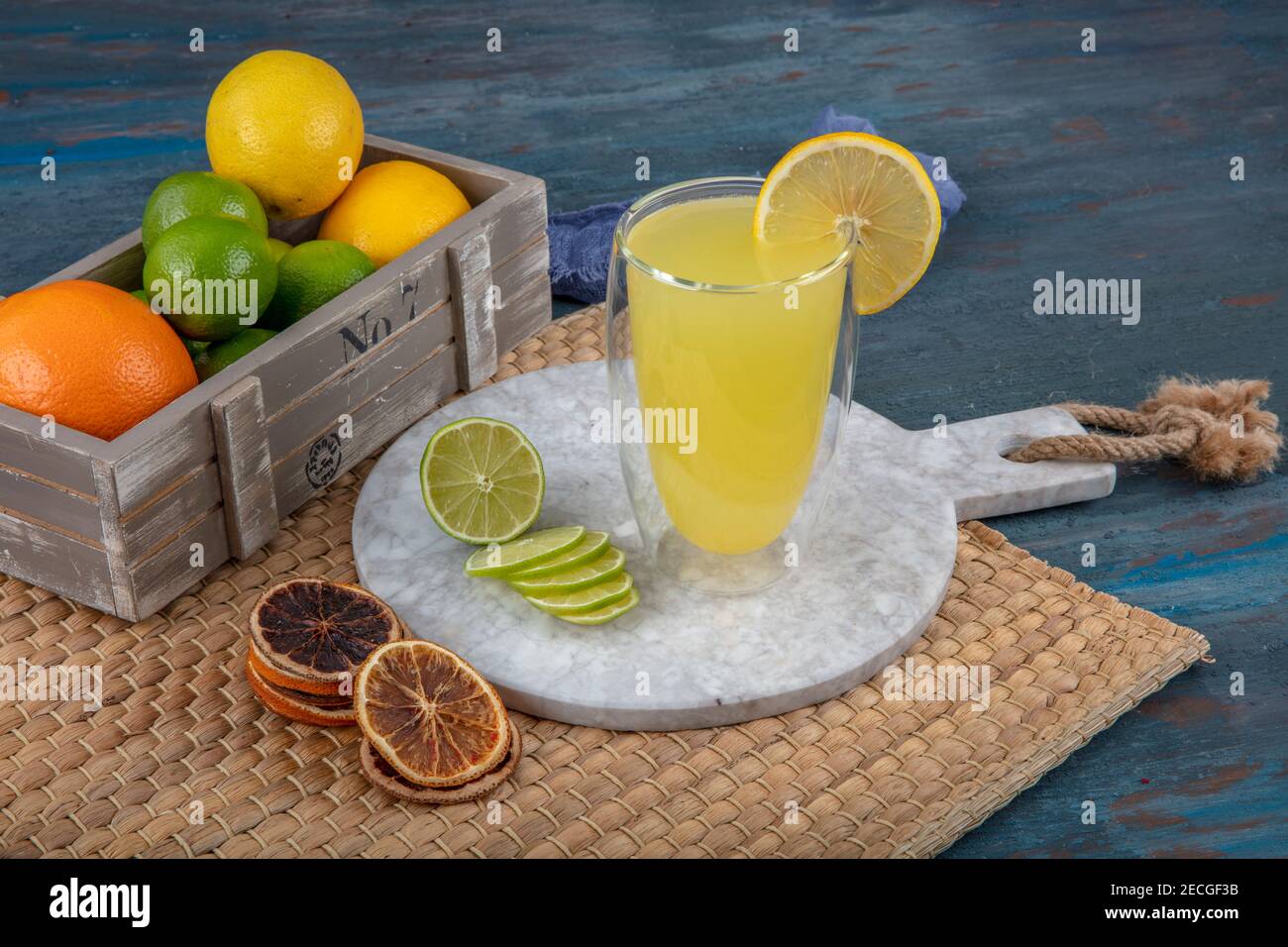 Fresh summer cocktail with lemon, selective focus image. Lemonade ...