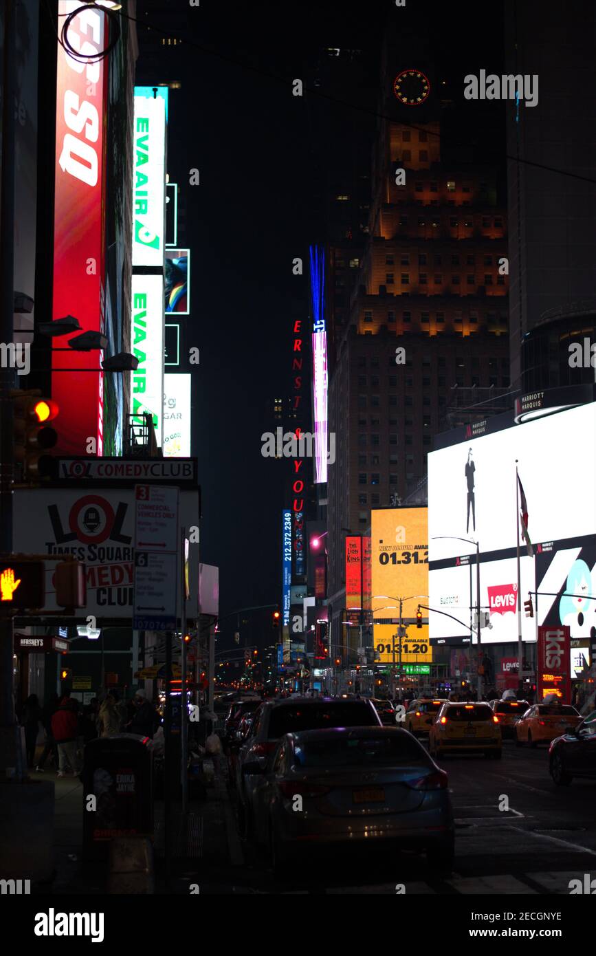 Times Square, New York. At the epicentre of Manhattan at the ...