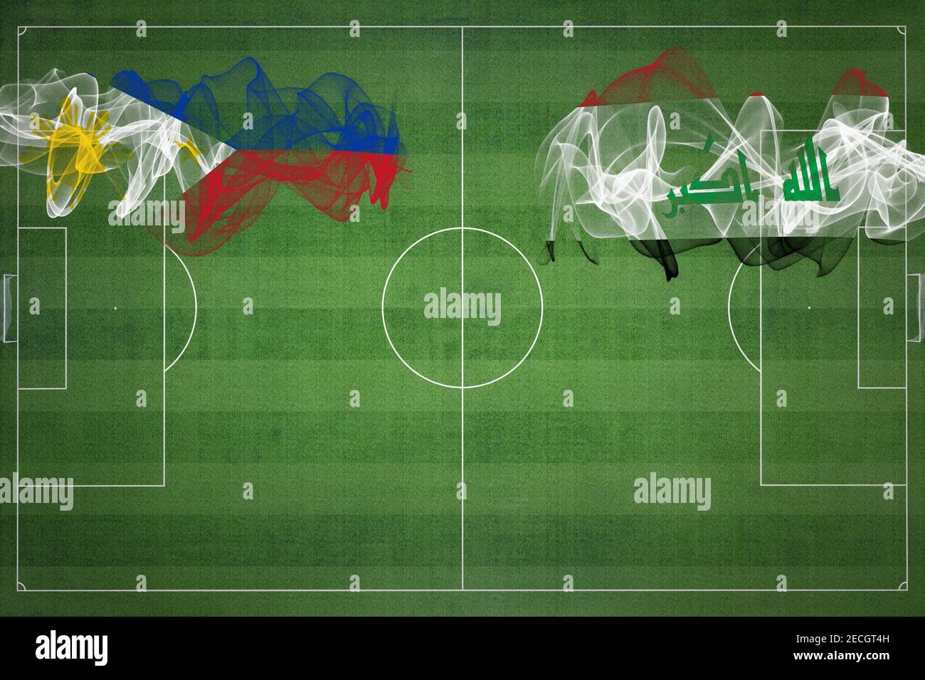 Philippines vs Iraq Soccer Match, national colors, national flags ...