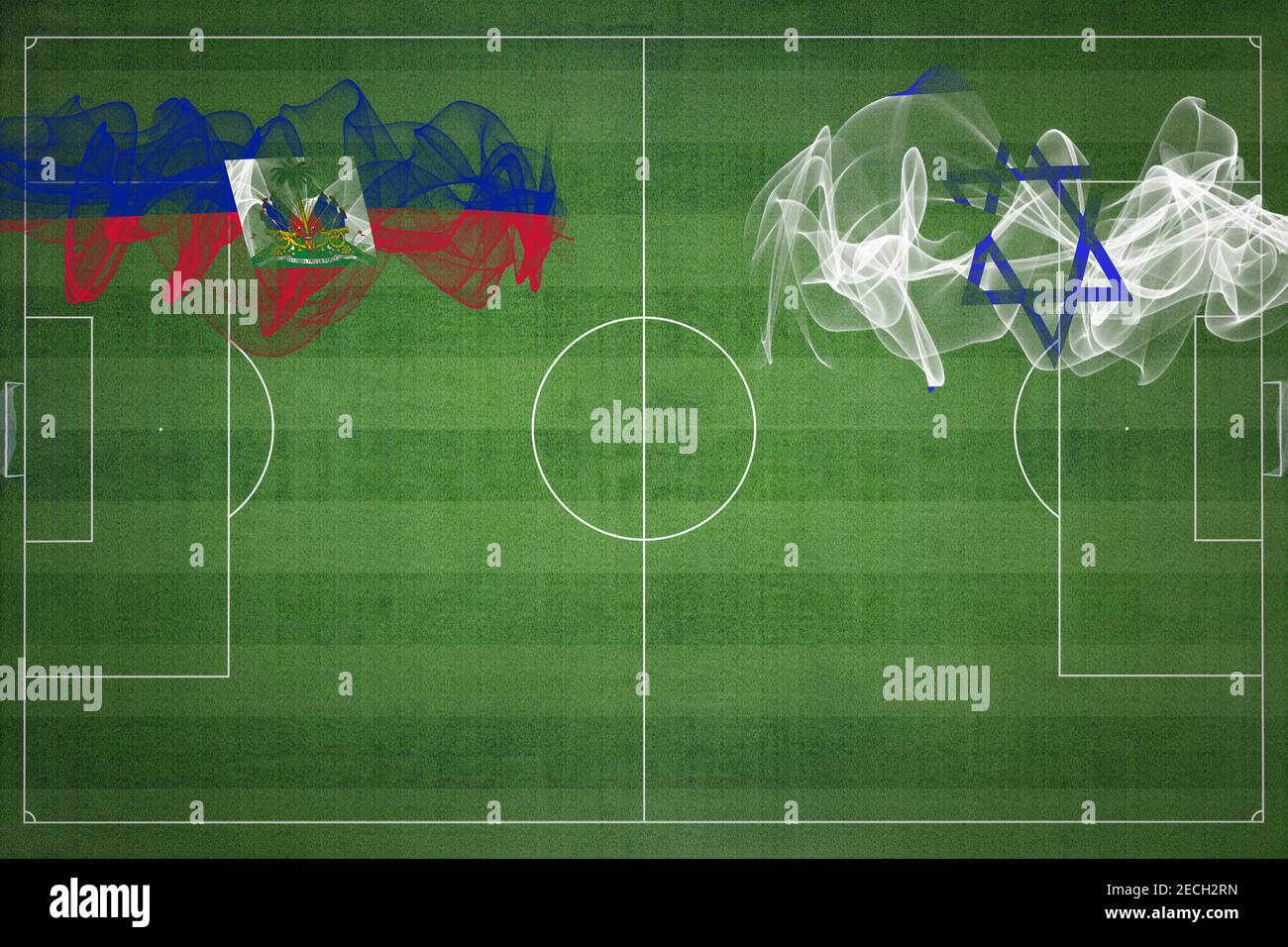 Haiti vs Israel Soccer Match, national colors, national flags, soccer ...