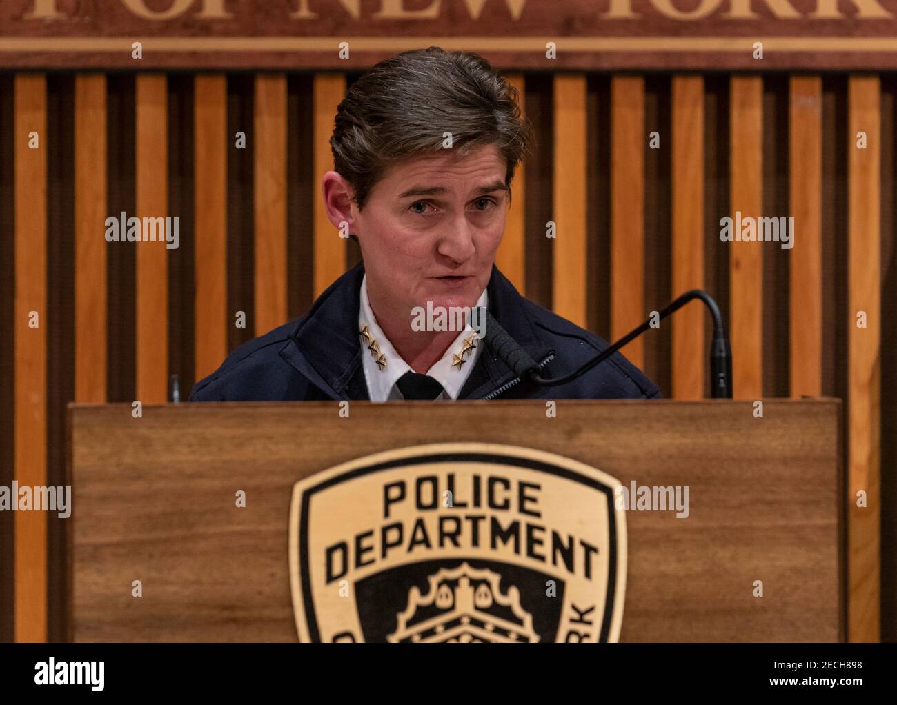 New York, NY - February 13, 2021: Chief of Transit Kathleen O'Reilly ...
