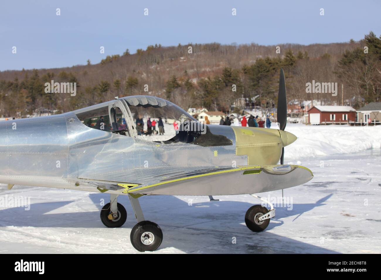 Alton, New Hampshire, USA. 13th Feb, 2021. Alton Bay Seaplane Base and ...
