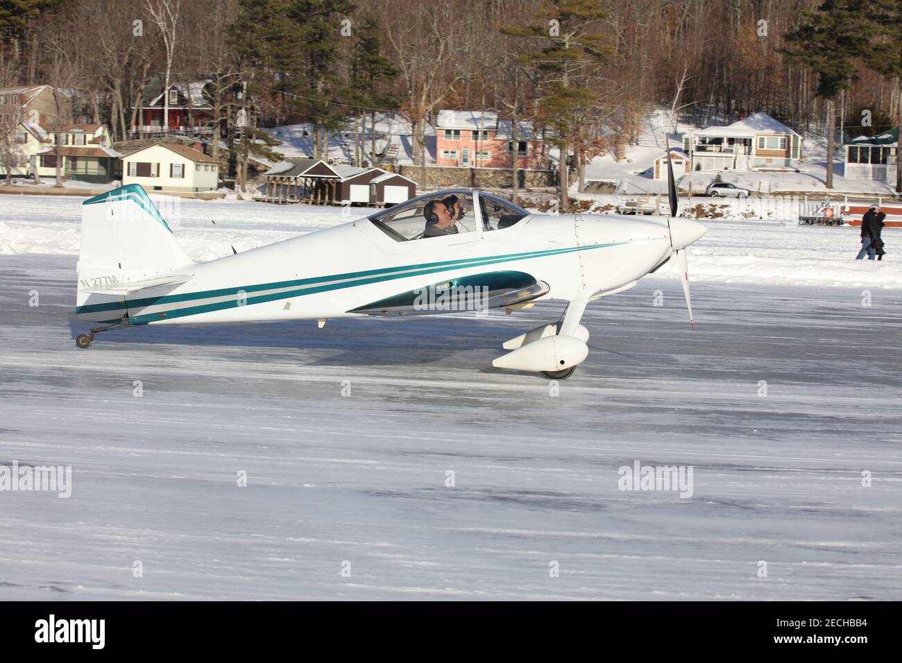 Alton, New Hampshire, USA. 13th Feb, 2021. Alton Bay Seaplane Base and ...