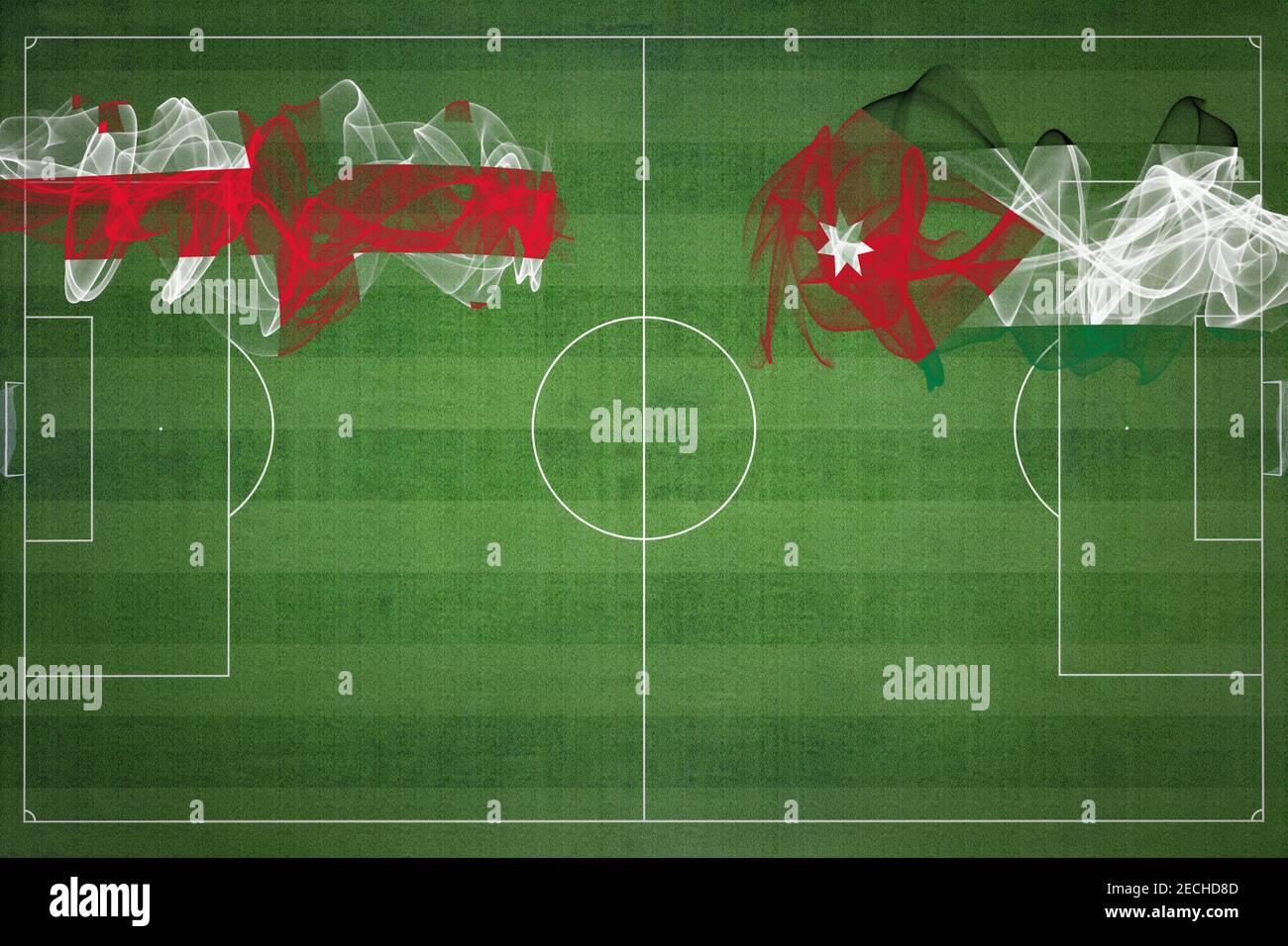 Georgia vs Jordan Soccer Match, national colors, national flags, soccer ...