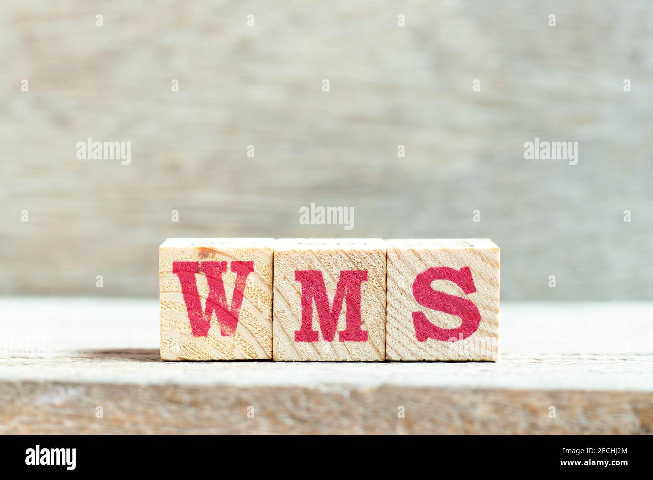 Alphabet letter block in word WMS (Abbreviation of warehouse management ...