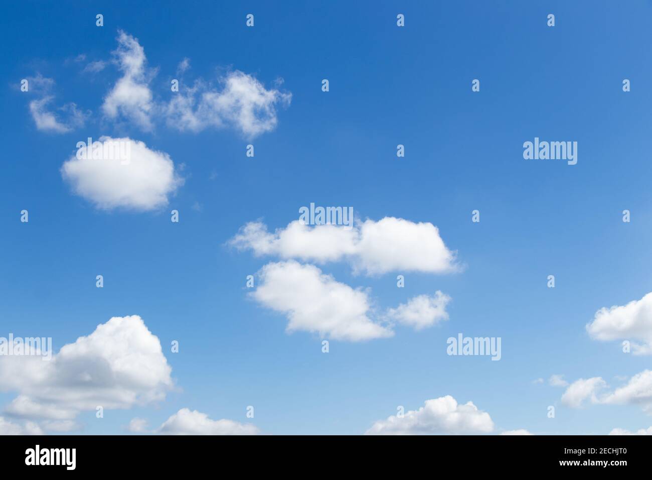 Clear blue color sky with white cloud background Stock Photo - Alamy