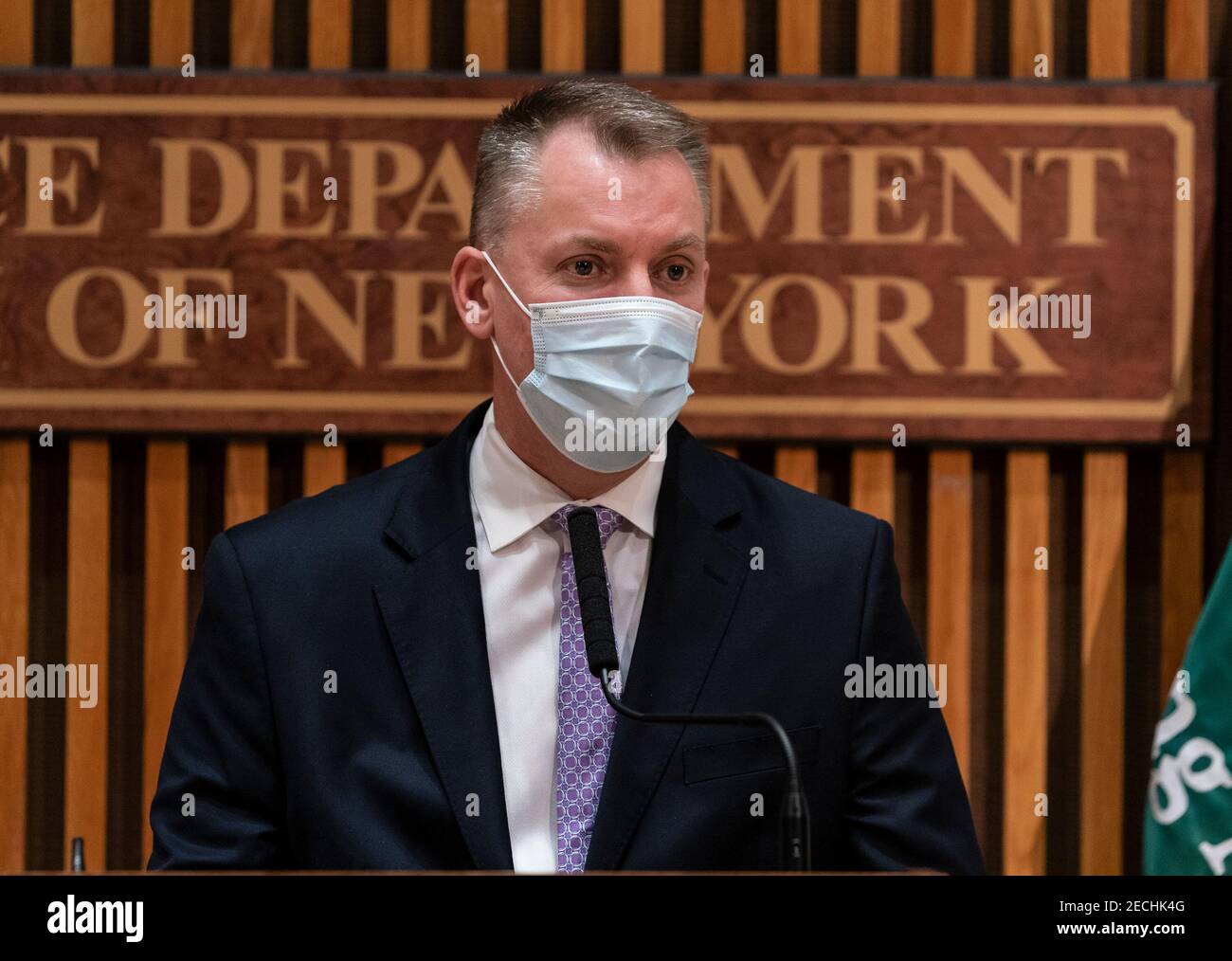 Police Commissioner Dermot Shea addresses the media in regard to recent ...